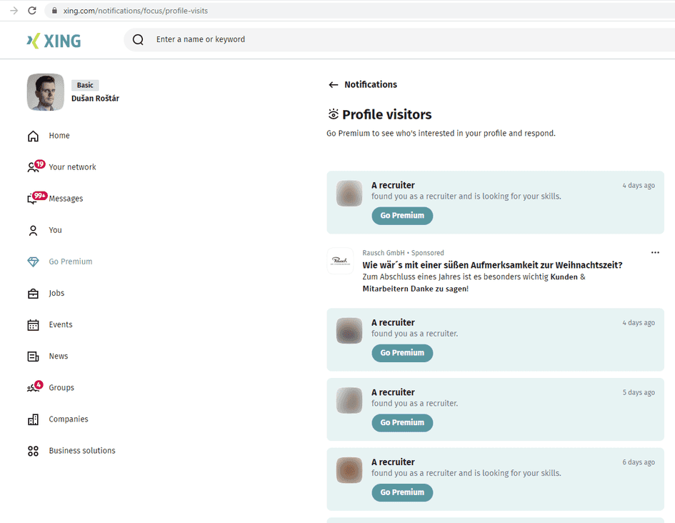 Profile visits on Xing.com revealed | rostacik.net dev blog